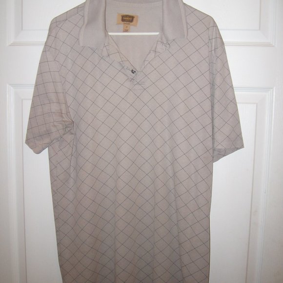The Foundry Supply Co. | Shirts | Foundry Beige Diamond Pattern Polo ...
